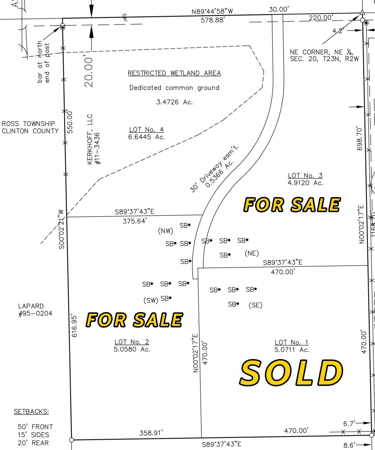 5 Acre Building Lots for Sale Rossville, Indiana - Farm Real Estate for ...